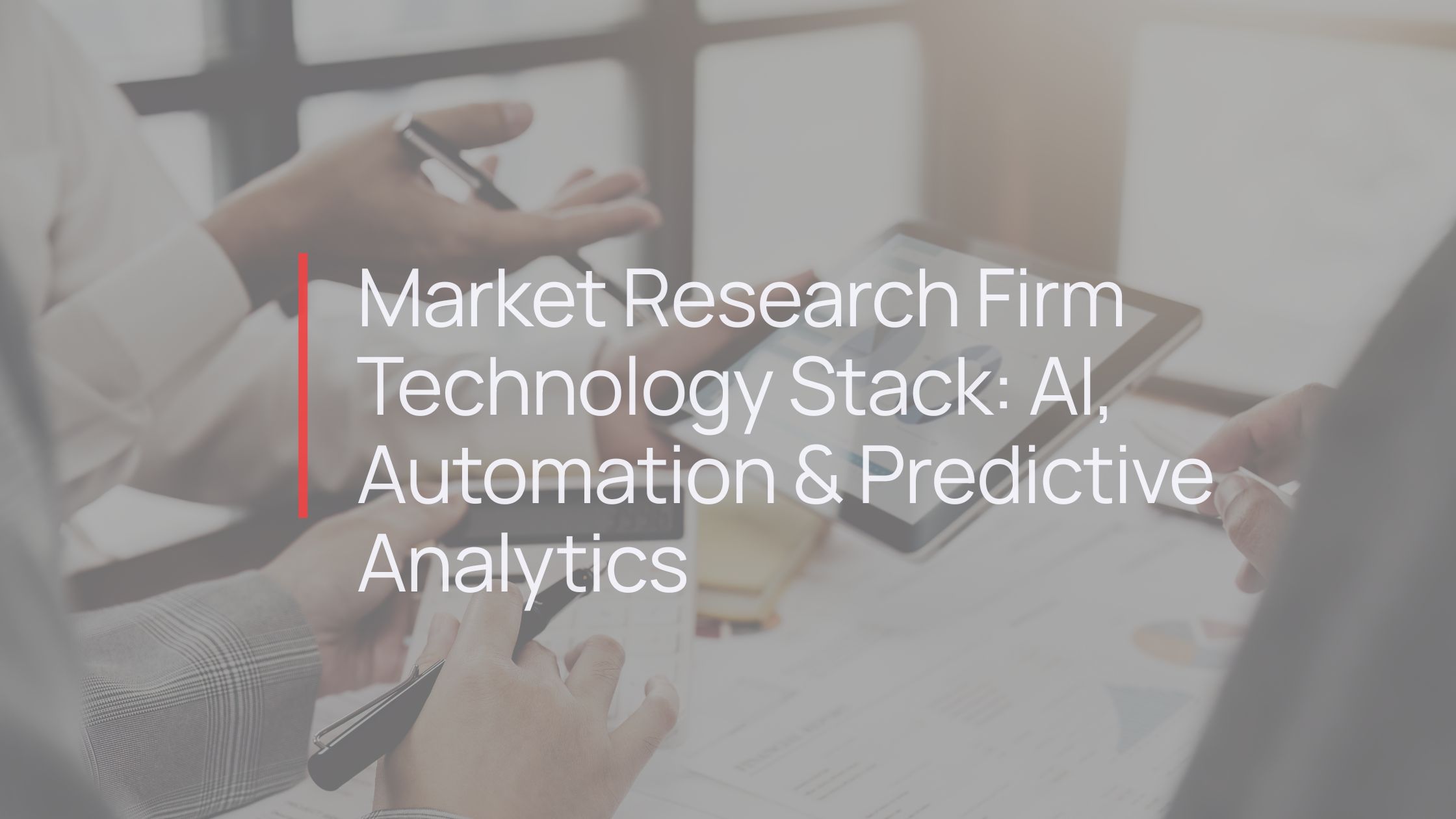 Market Research Firm Tech Stack with AI Analytics